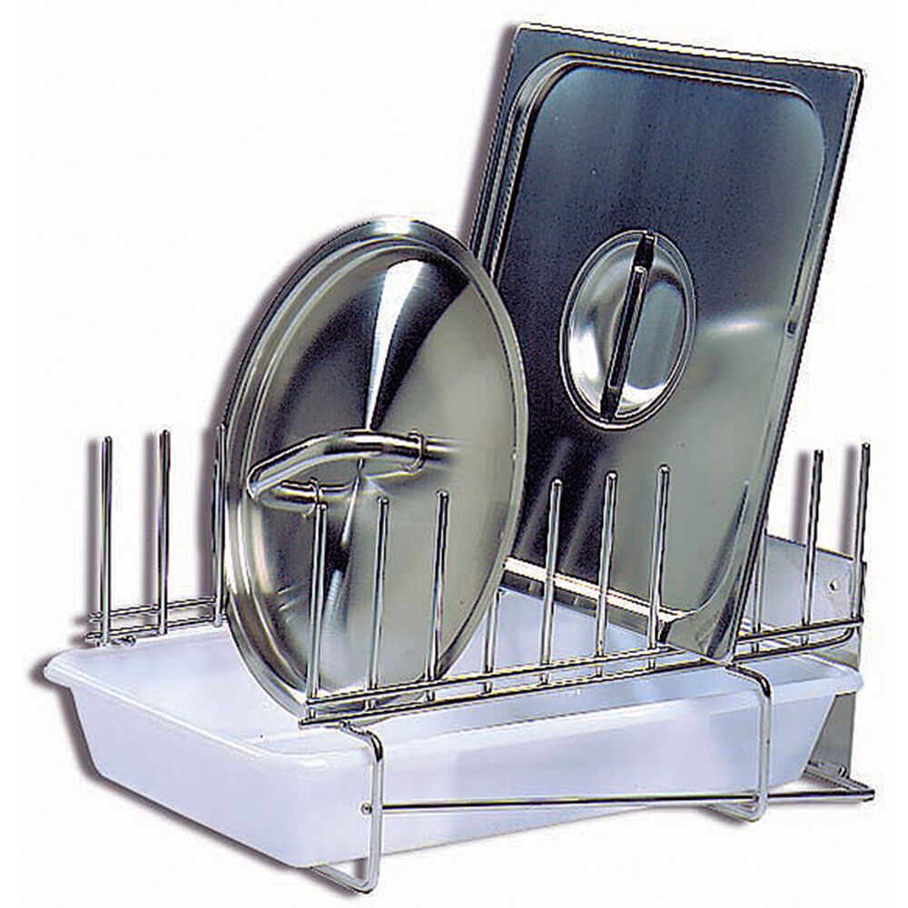 Stainless Steel, Pot Lid Rack with Drip Tray | 015210 | Matfer Bourgeat