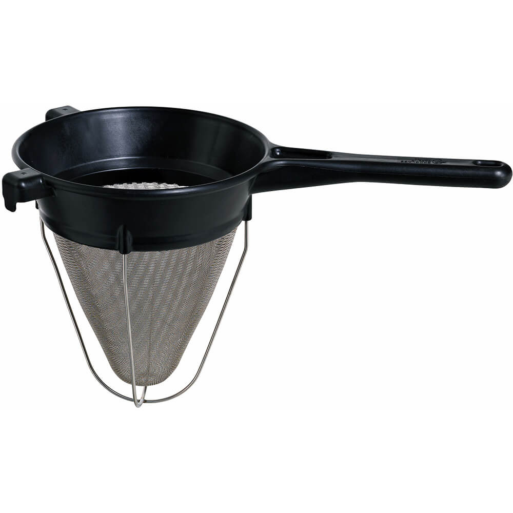 Black, Stainless Steel / Exoglass Bouillon Strainer | 017360 | Matfer ...