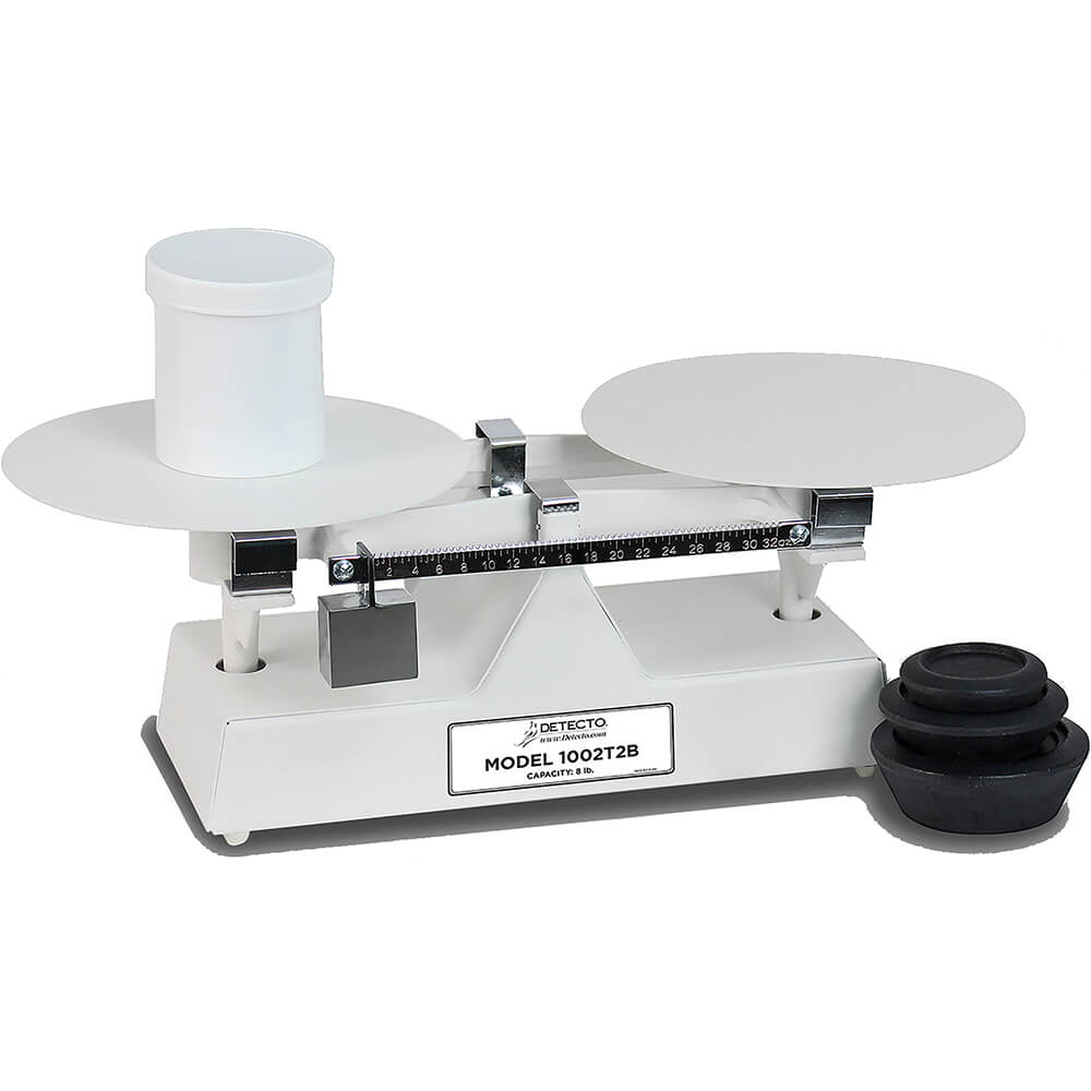 White, Enamel Balance Beam Scale, 8 Lb., With 2 Lb. Beam, No Scoop ...