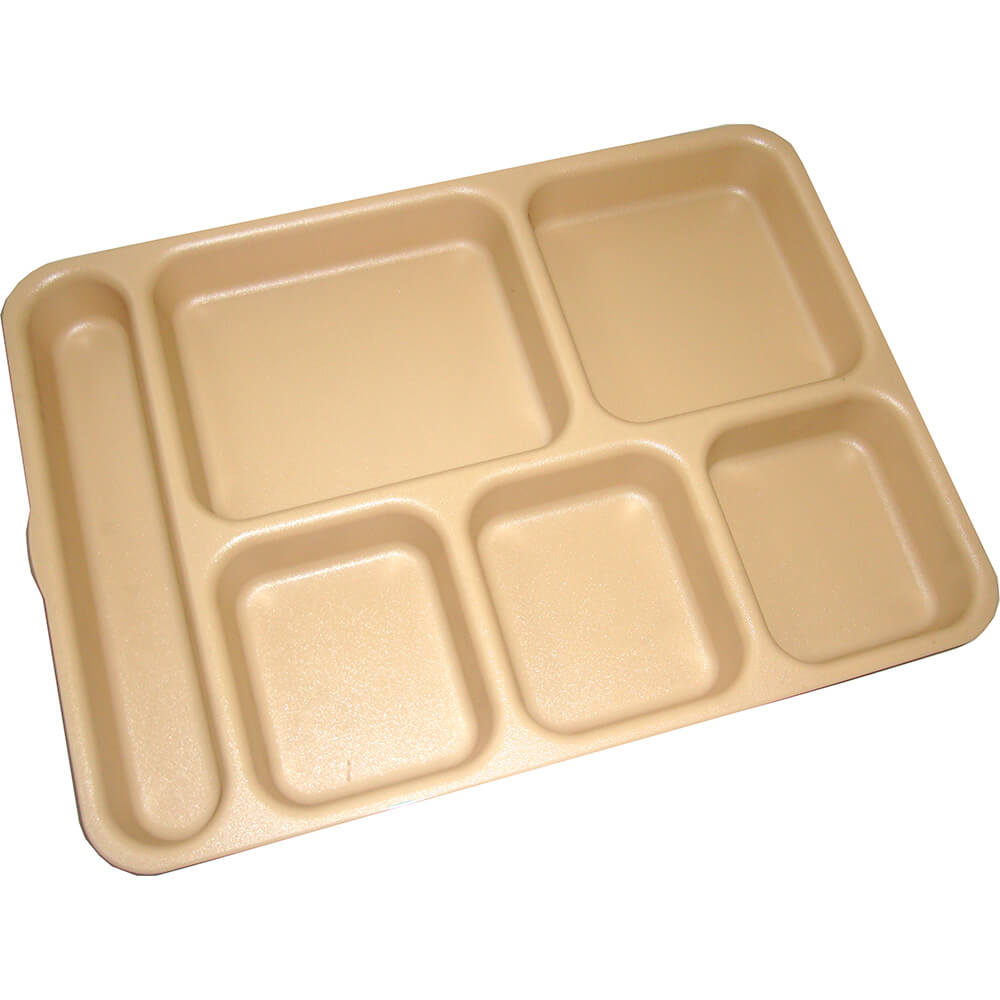 Cambro Beige, 6-Compartment Polycarbonate Meal Separator Tray, 24/PK ...