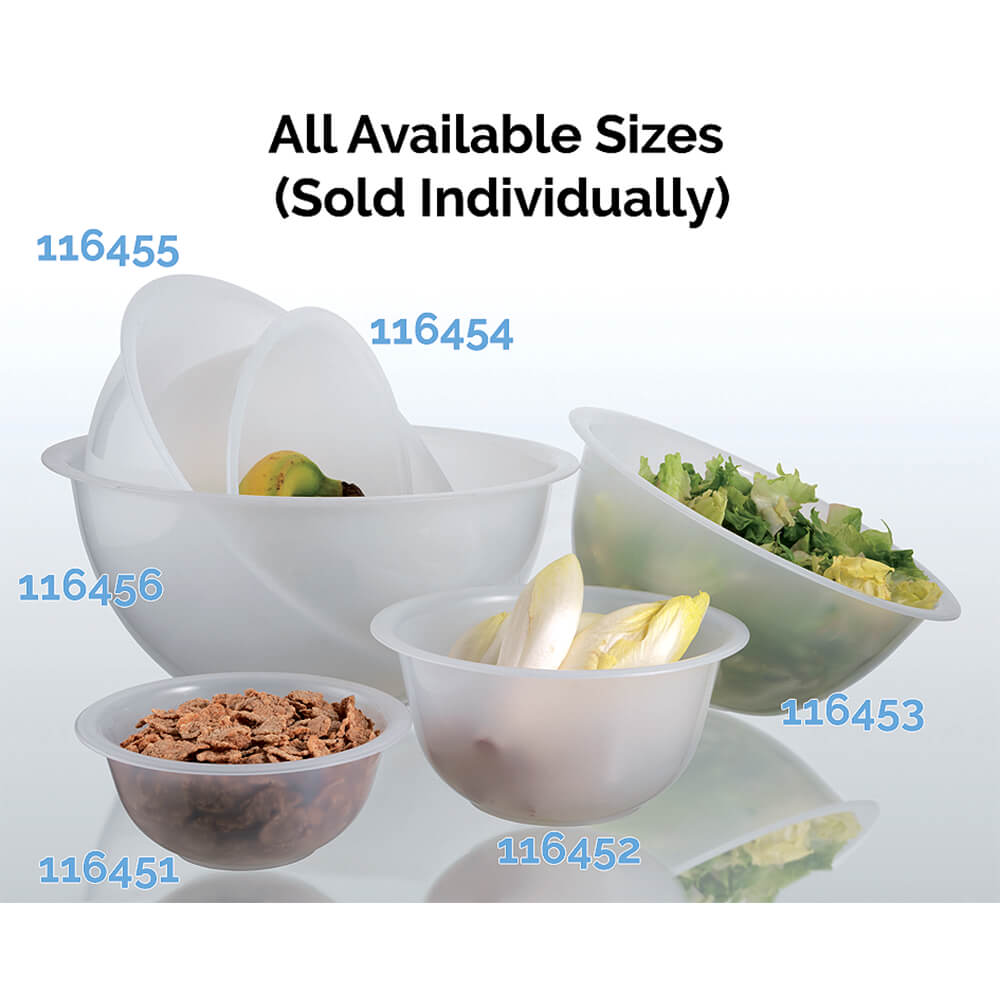 Translucent, Polypropylene Mixing Bowl, 9.5" | 116452 | Matfer Bourgeat