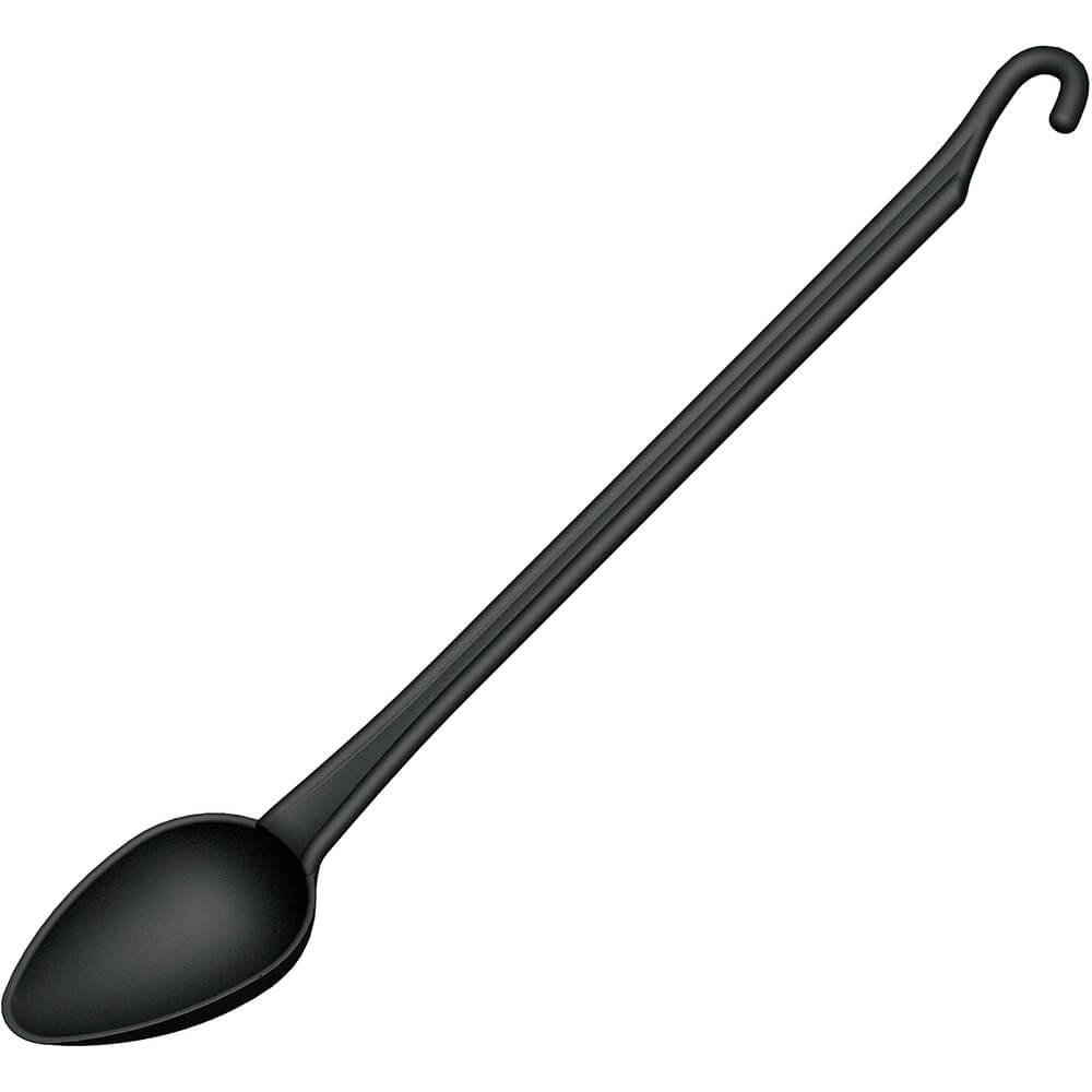 Black, Composite Material Basting Spoon with Handle Hook, Straight, 14. ...