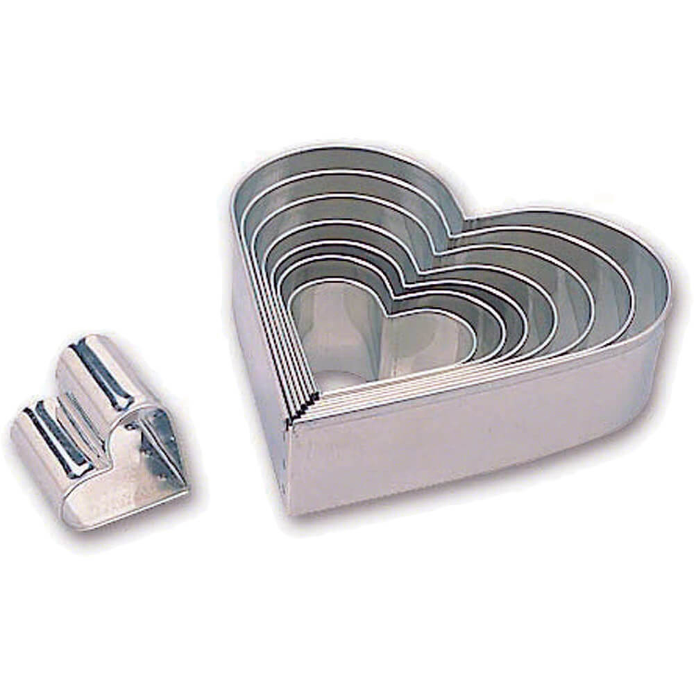 Tinplate Heart Shape Cookie Cutters, 8/PK | 150456 | Matfer Bourgeat