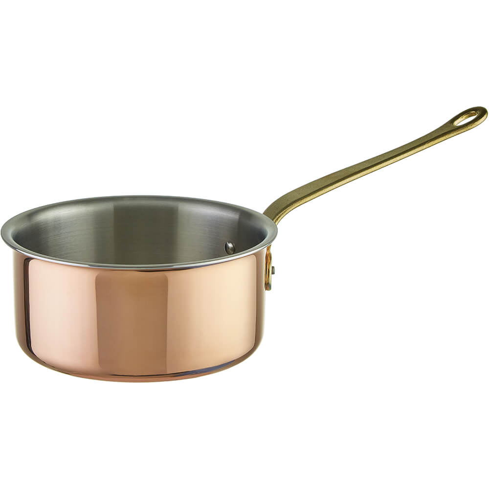 Copper Sauce Pan, Tri-ply with Stainless Steel Interior 1-5/8 Qt ...