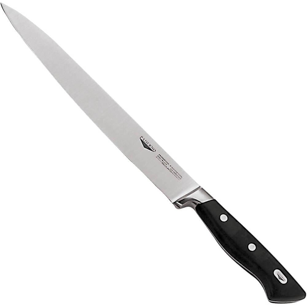 Paderno Black, Forged Carbon Steel Flexible Filet Knife, 10", 18115-25