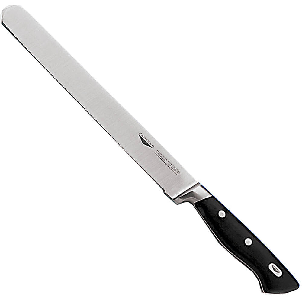 Black, Forged Carbon Steel Bread Knife, 9.5" | 18128-24 | Paderno