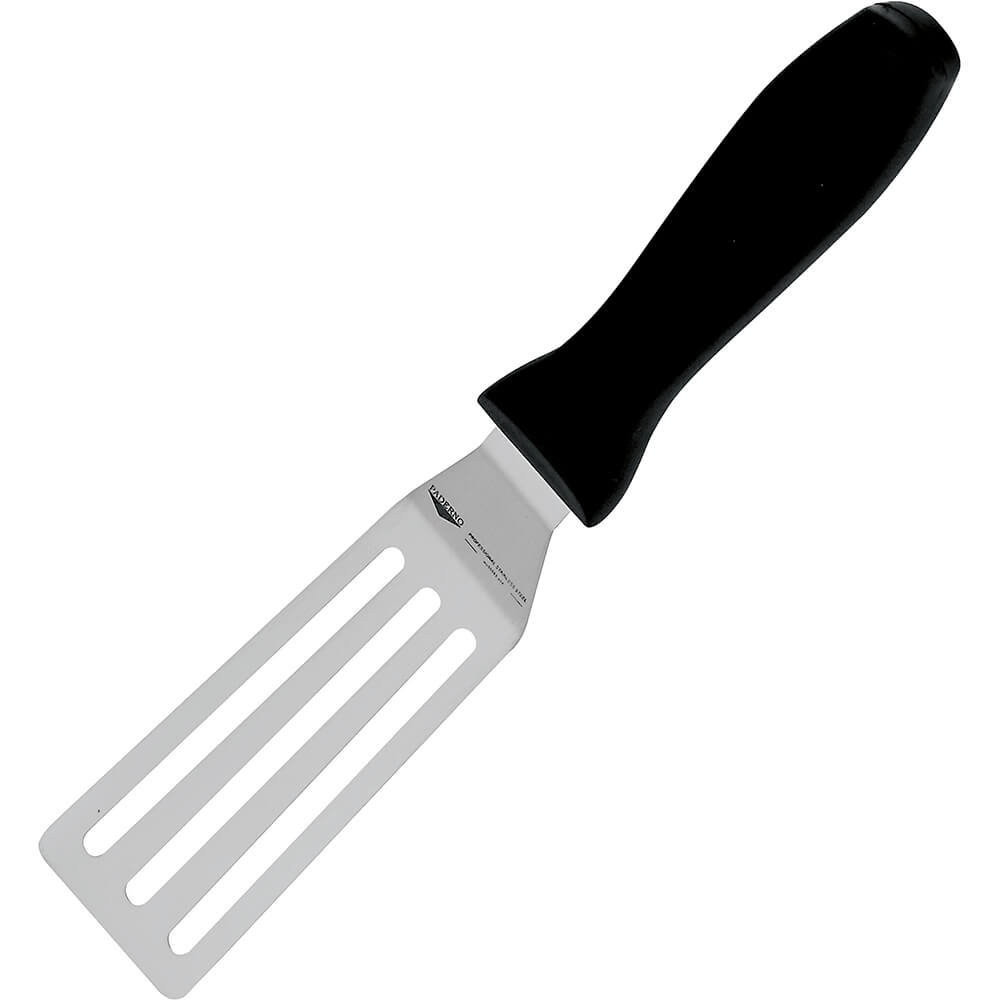 Black, Stainless Steel Slotted Spatula, 6.13" X 2" | 18509-02 | Paderno