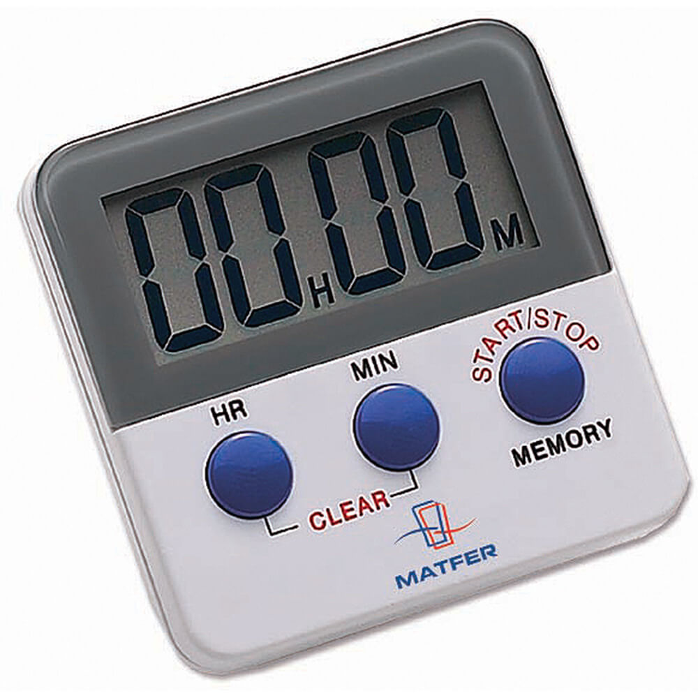Plastic 20 Hour Digital Timer, Magnetic Back & Clip | 250601 | Matfer ...