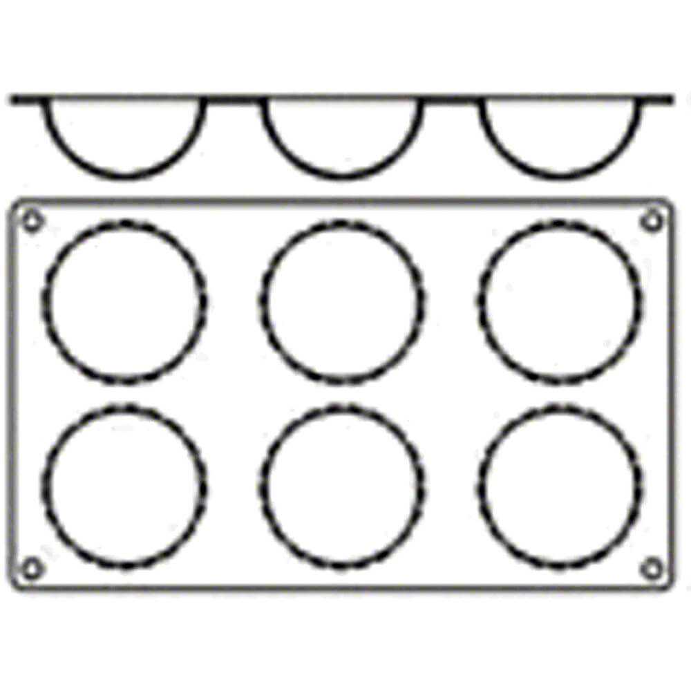 Silicone Gastroflex Half Round Mold | 257904 | Matfer Bourgeat