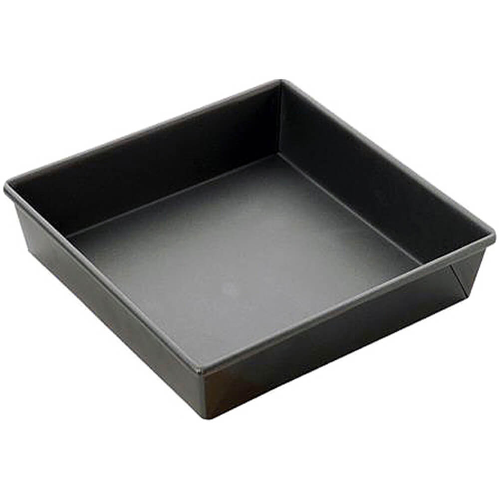 Black, Steel Exopan Non-stick Square Cake Pan, 7.75" | 331664 | Matfer ...