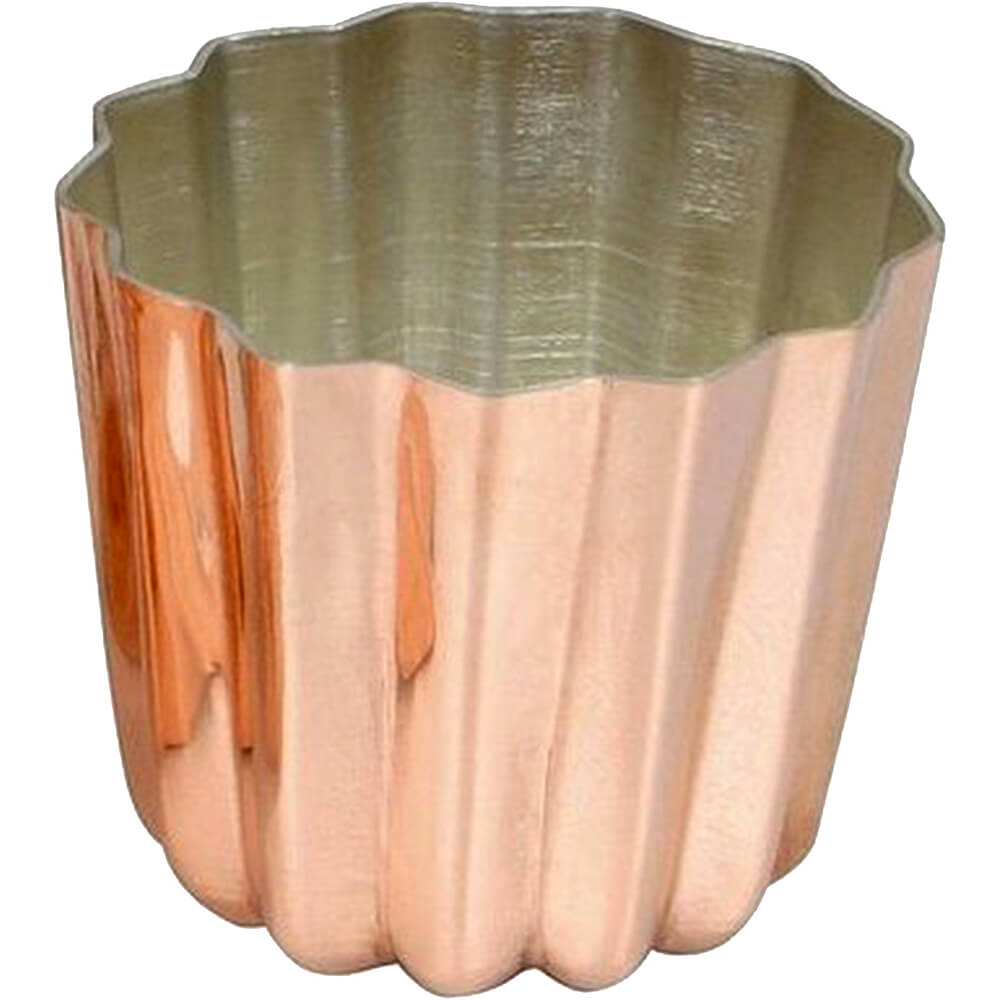 Matfer Bourgeat Copper, Tin-lined Canele Mold, 2.18" Diameter, 340417