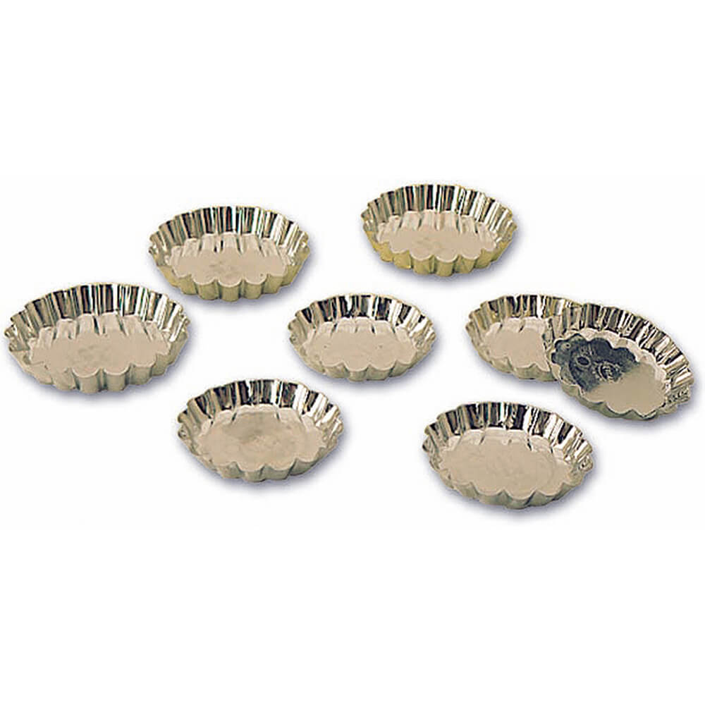Tinplate Round Fluted Tartlet Baking Pan, 2.37" Diam., 25/PK | 343501 ...