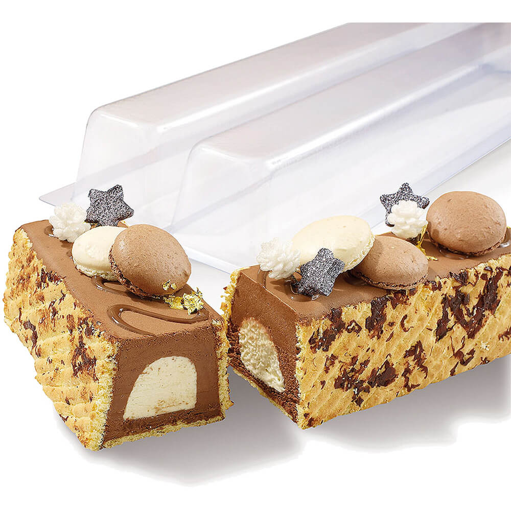 Clear, PVC Trapezoid Yule Log Cake Mold, 10/PK (Pairs) | 362004 ...