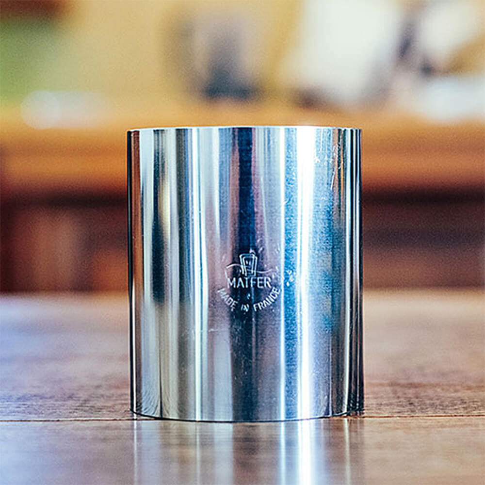 Stainless Steel Mousse Ring, 2" X 3.5" | 376010 | Matfer Bourgeat