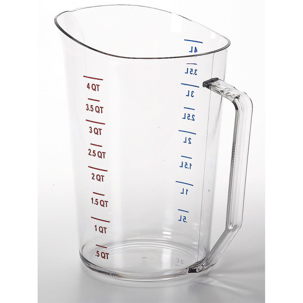 Cambro Clear Camwear Measuring Cups 4 Quarts 1 PK 400MCCW 135 Cambro Clear Camwear Measuring Cups 4 Quarts 1 PK 400MCCW 135