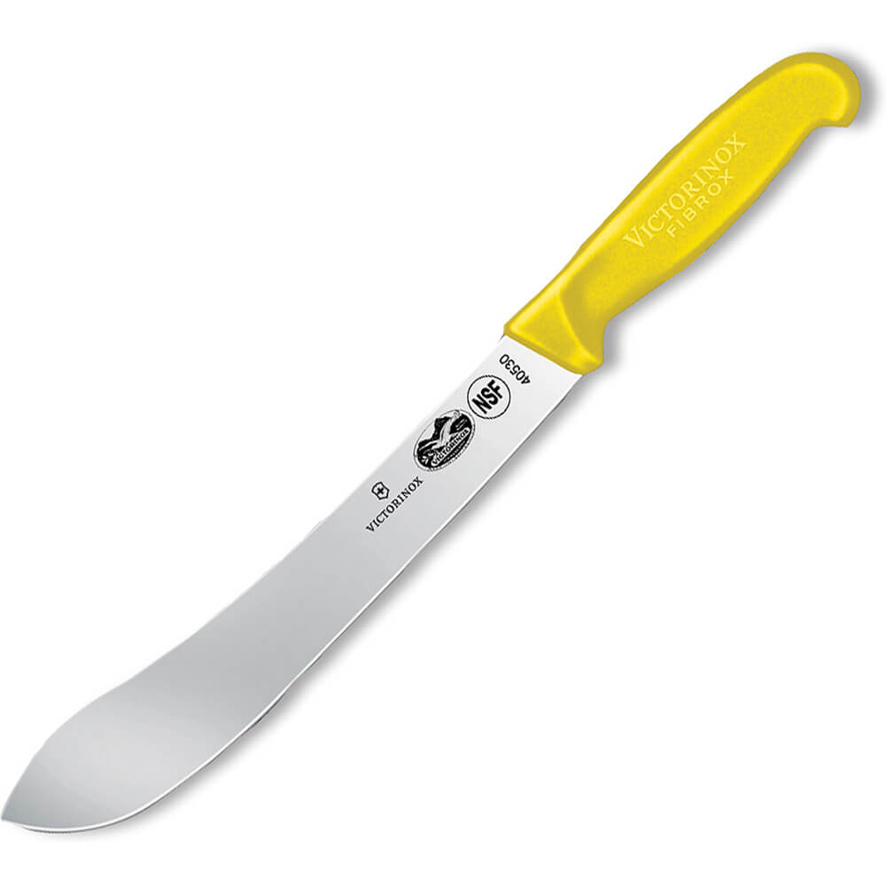 10" Butcher Knife, Straight Blade, Yellow Fibrox Handle | 5.7408.25 ...