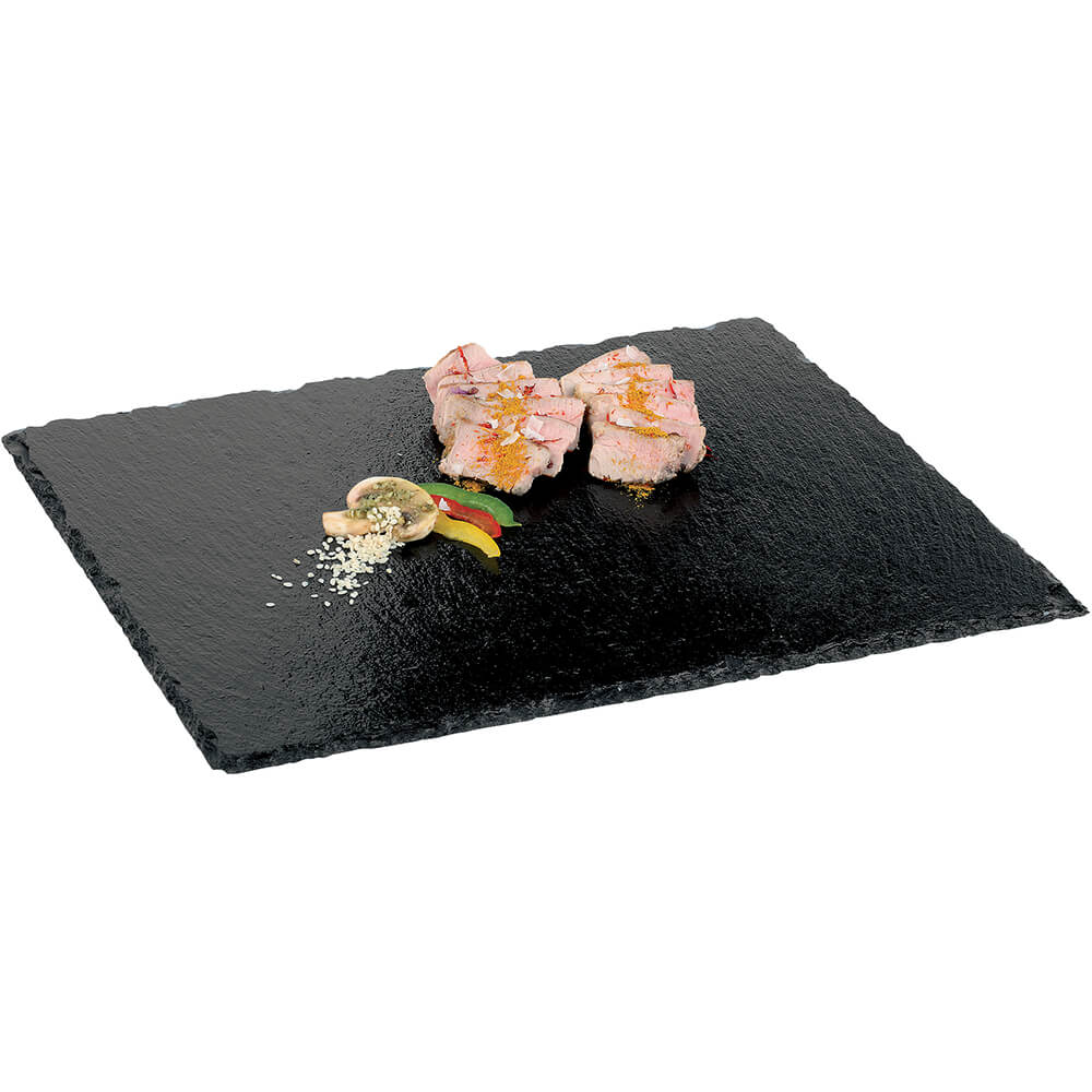 Black, Natural Slate Board / Plate, Rectangular, 1/2 GN | 41585-12 | APS