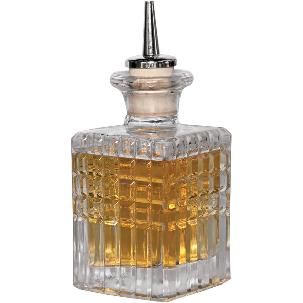 Clear, Glass Dash / Bitters Bottle Without Pourer, Square, 3.3 Oz ...