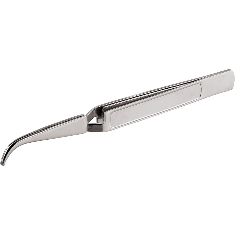 Stainless Steel Culinary Tweezers, Curved Tip, 5.88" L | 42904-03 | Paderno