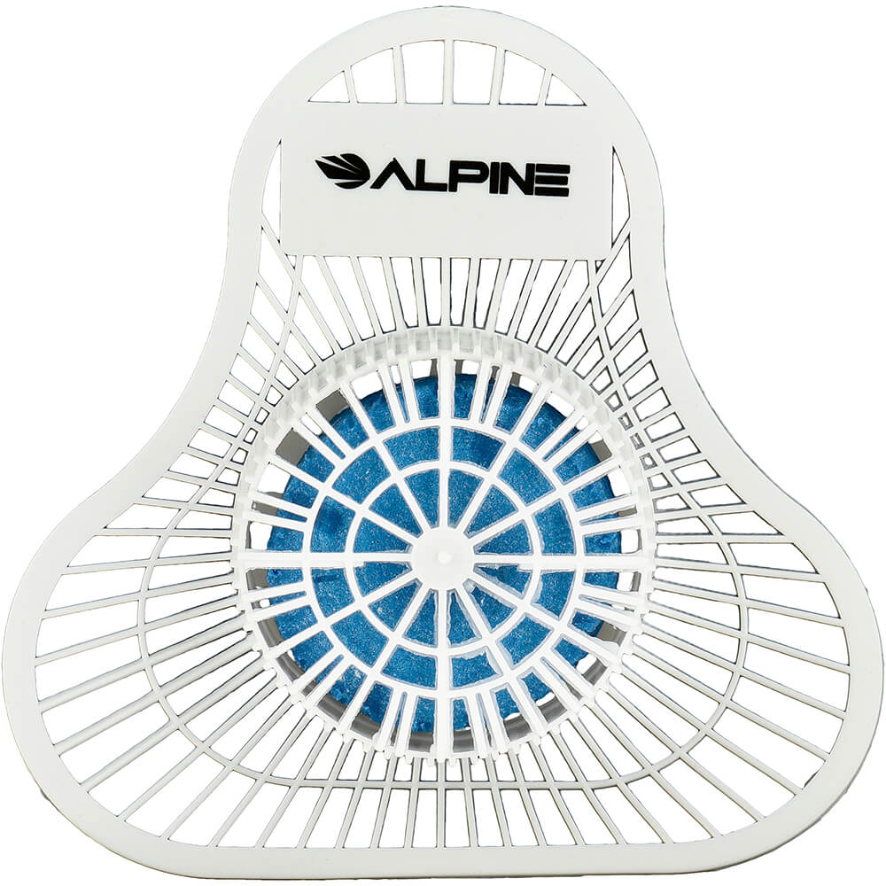 White, Plastic Extra Duty Urinal Screen with Non-Para Block, Flower ...