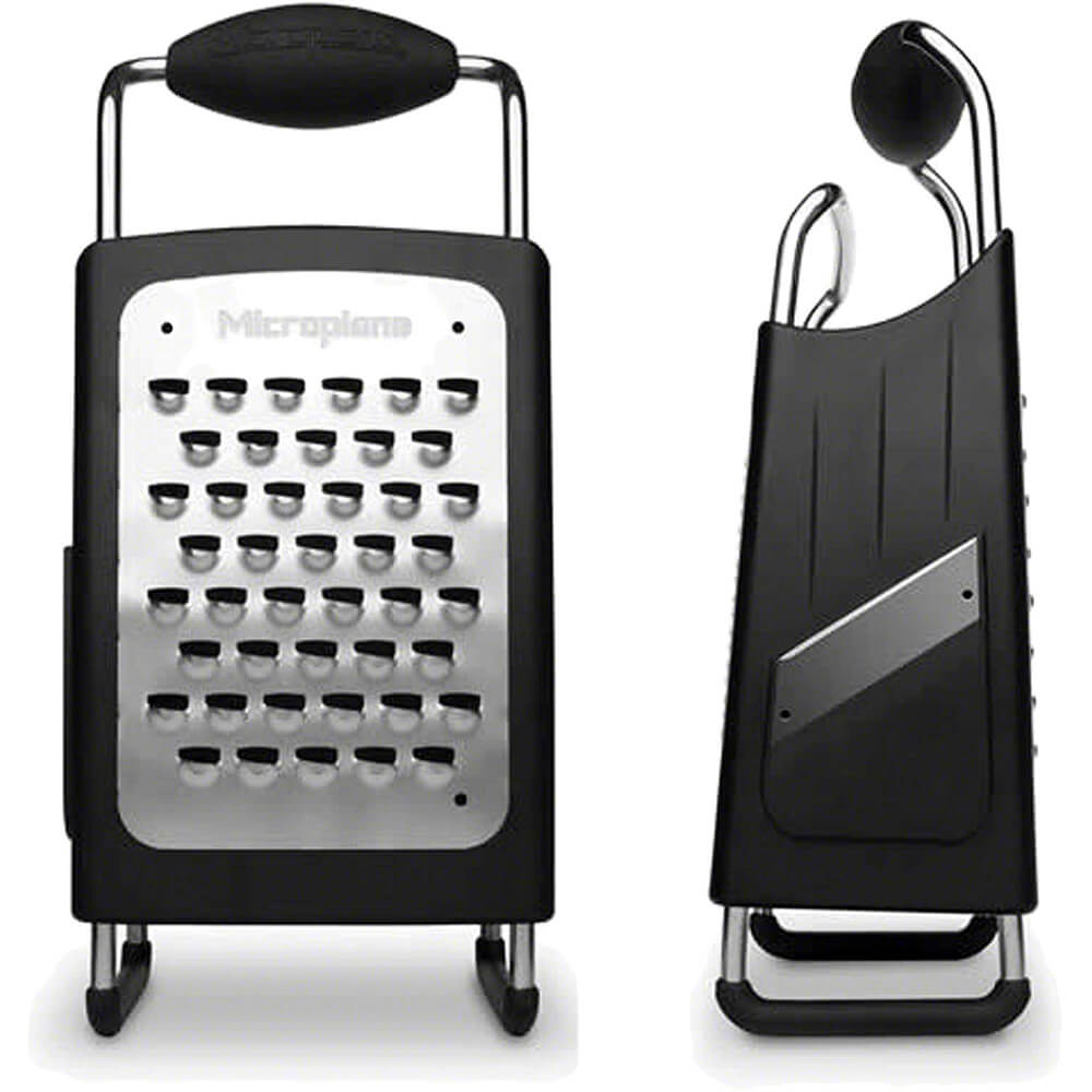 Microplane Black, Stainless Steel Four-sided Box Grater, 434006