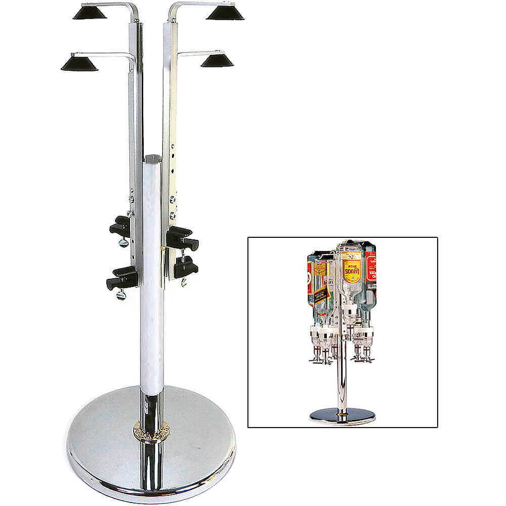 Chrome Steel, Aluminum Revolving Liquor Dispenser, 4 Bottles | 44057-04 ...