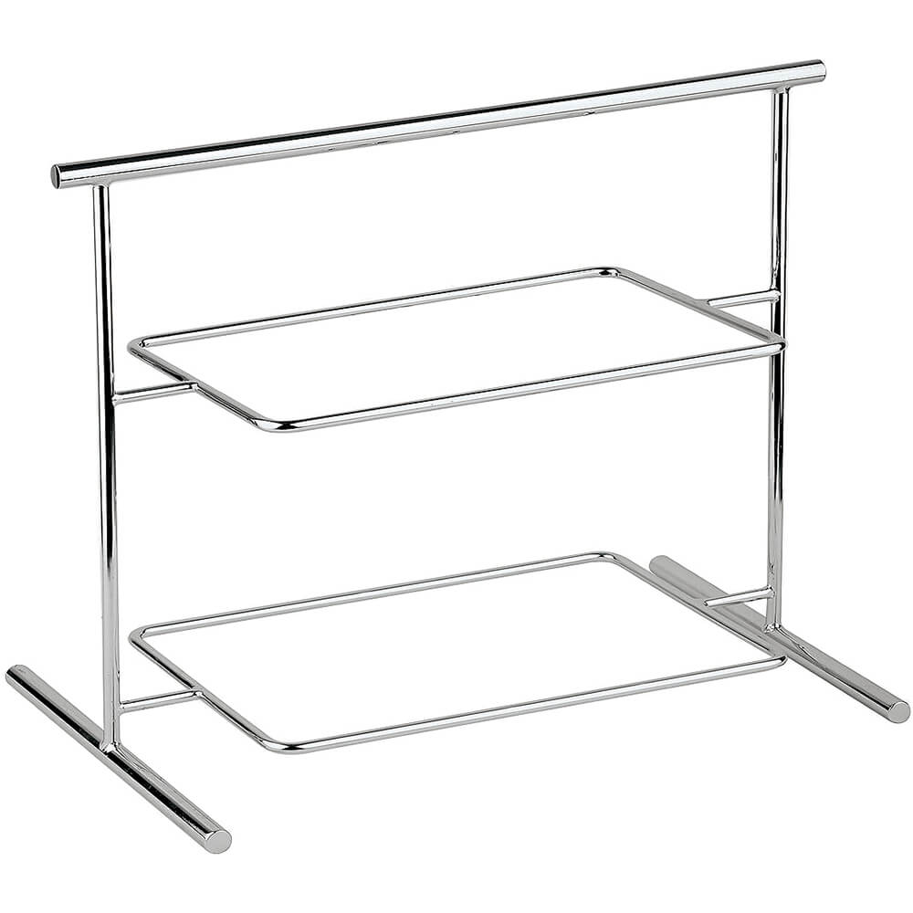 Chrome Steel Two-tier Display Stand for Rectangular Trays / Plates ...