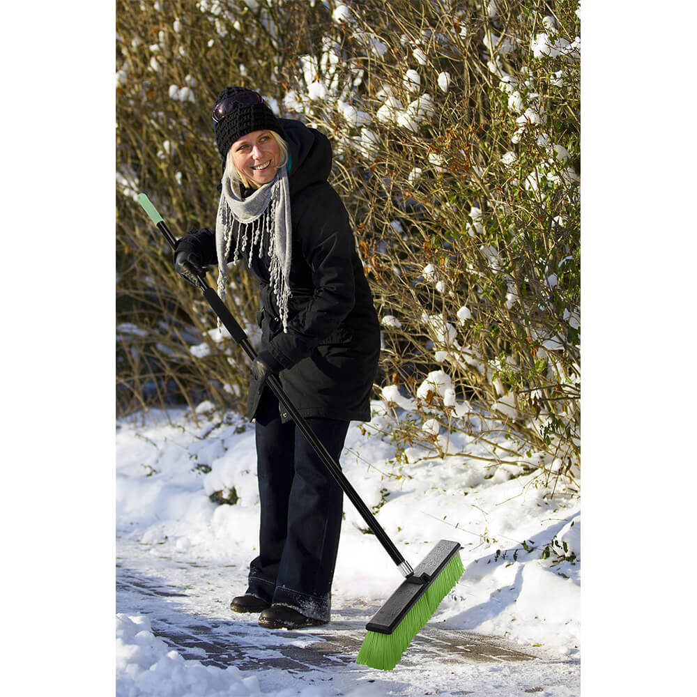 Green, Plastic 24" Multi-Surface Push Broom / Outdoor Broom | 460-24-1 ...