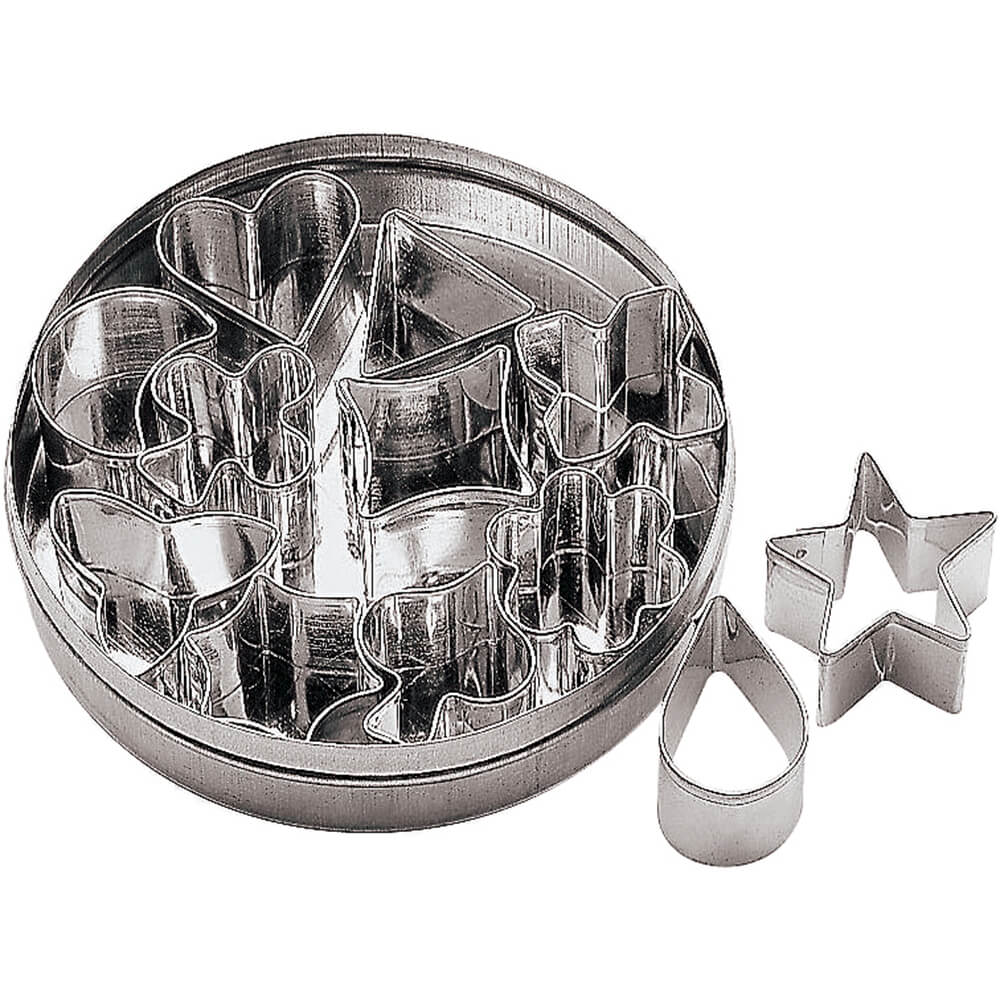 Stainless Steel Geometric Shapes Dough Cutter, 12 Assorted Pieces, 1/4 ...