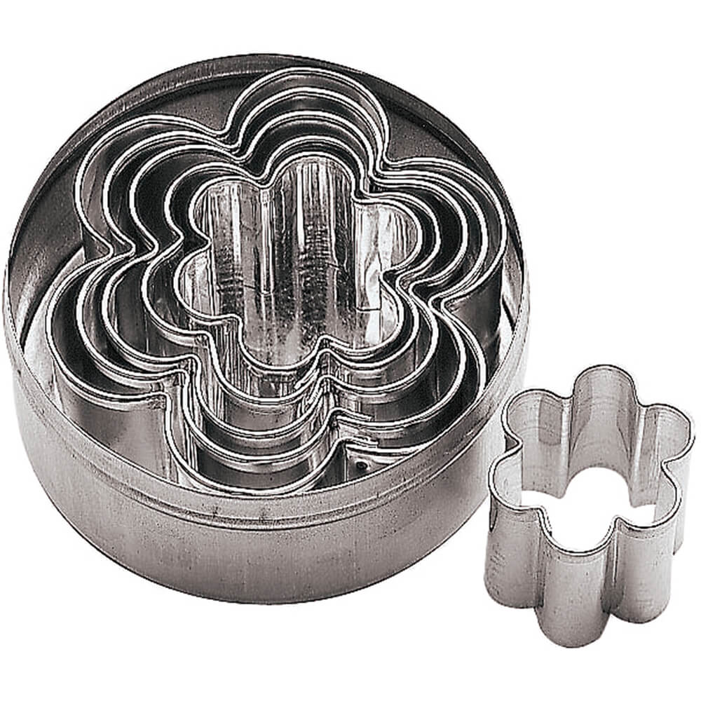 Paderno Stainless Steel Flower Dough Cutter, Set Of 6 Assorted Pieces ...
