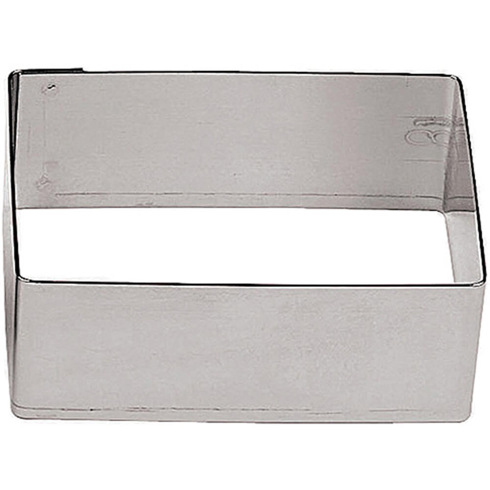 Stainless Steel Rectangle Pastry Ring, 2.38", 6/PK | 47425-11 | Paderno