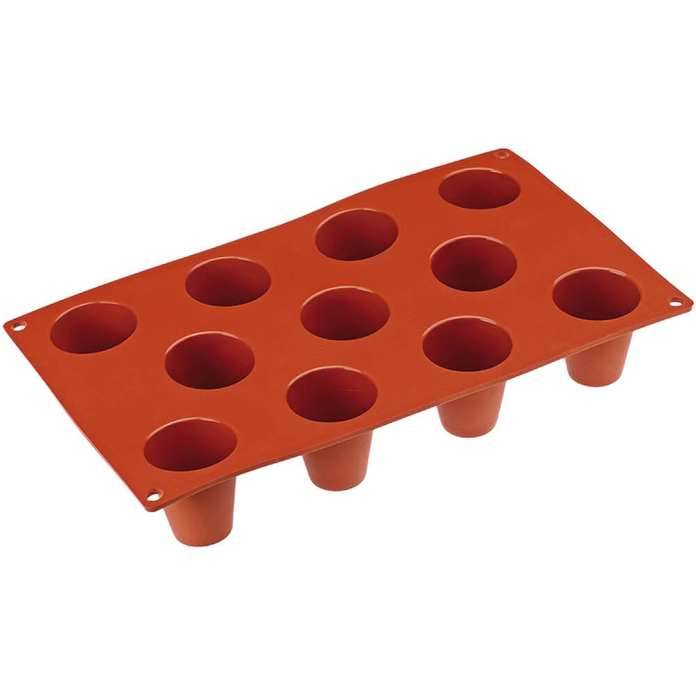 Non-stick Silicone Mold, Mini Baba, Sheet Of 11 | 47742-30 | Paderno
