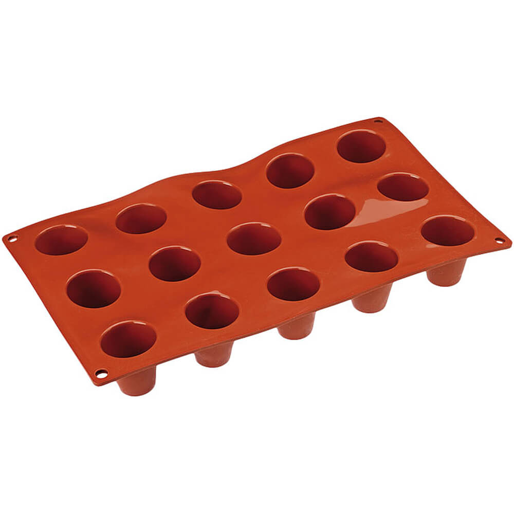 Non-stick Silicone Mold, Mini Baba, Sheet Of 15 | 47742-31 | Paderno