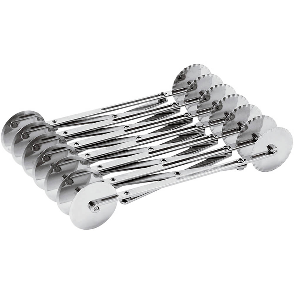 Stainless Steel Double Sided Multi-wheel Dough Cutter, Plain and ...