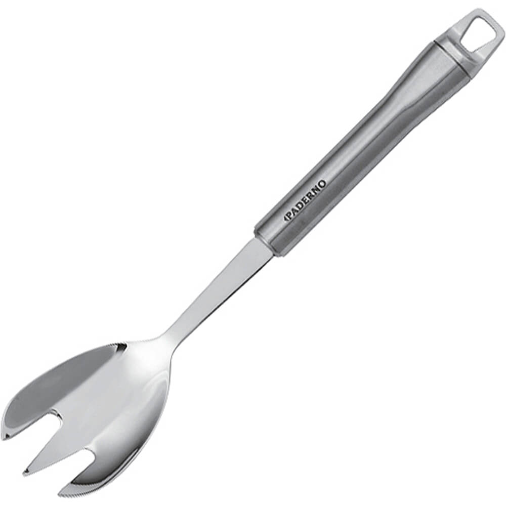 All Stainless Steel Salad Spoon with Hole, 12.25" | 48278-64 | Paderno