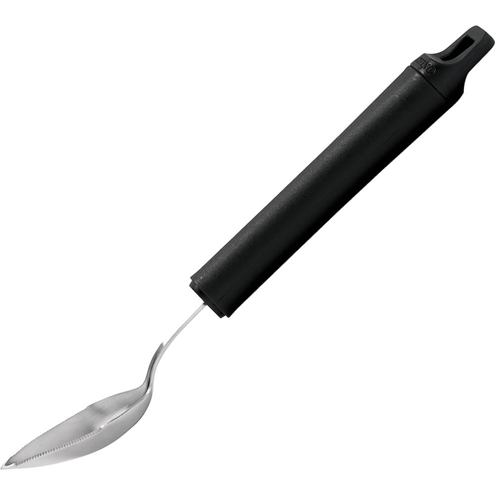 Black, Stainless Steel Grapefruit Spoon, 9" | 48280-16 | Paderno