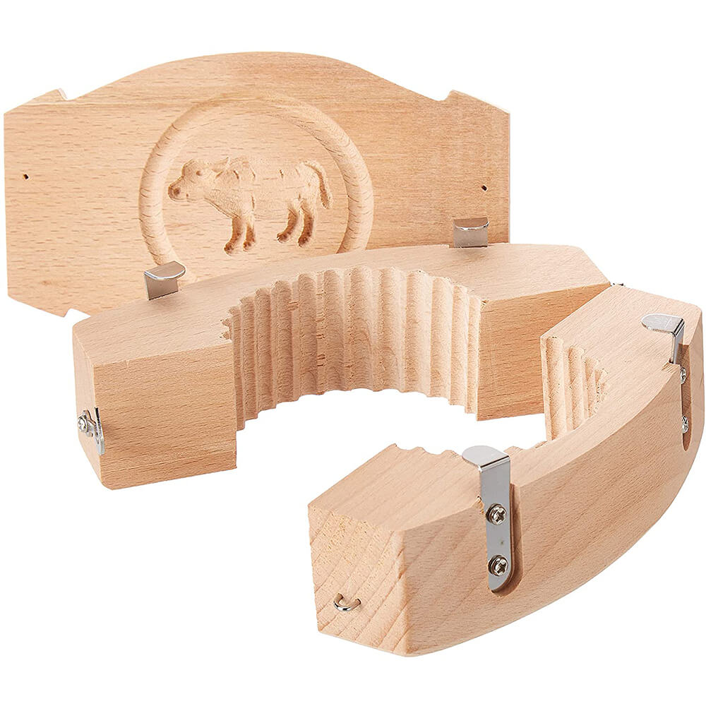 Wooden Round Butter Mold with Cow Imprint, Yields 5.35 Oz | 48294-03 ...