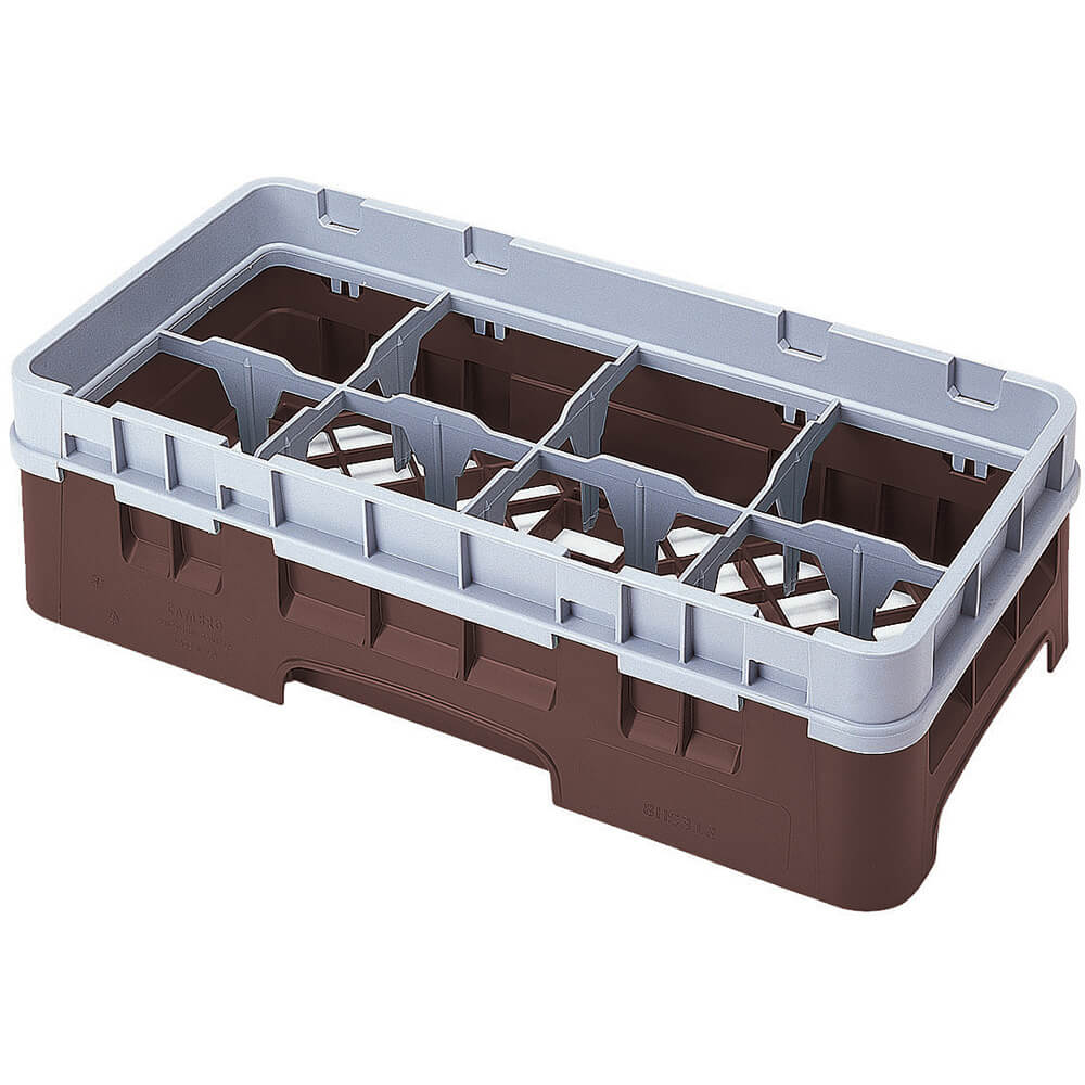 Brown, 8 Comp. Cup Racks, Half Size, 11.75" H Max. | 8HS1114-167 | Cambro