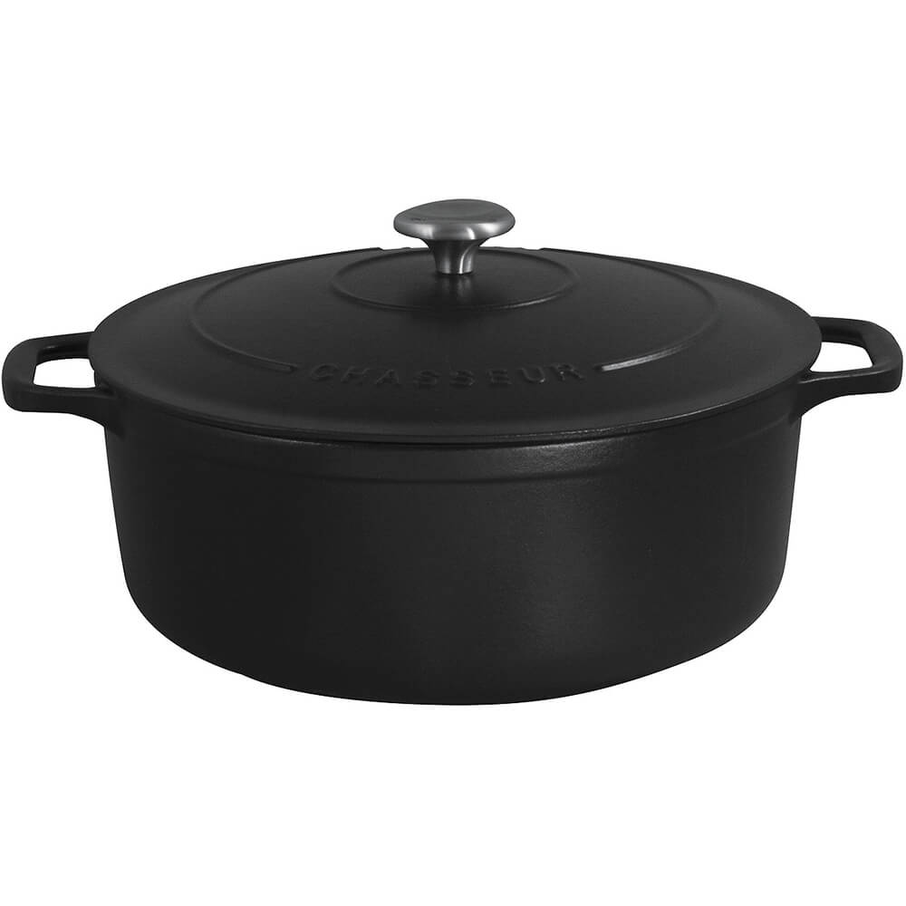 Black, Cast Iron Round Dutch Oven, 5.5 Qt | A1737026 | Chasseur