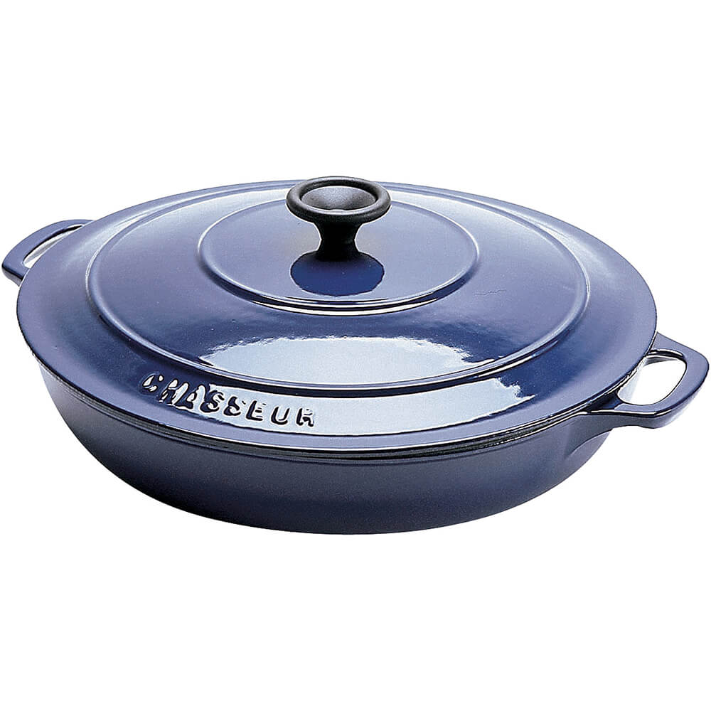 Blue, Cast Iron Round Rondeau Pan, 3 Qt | A1737130 | Chasseur