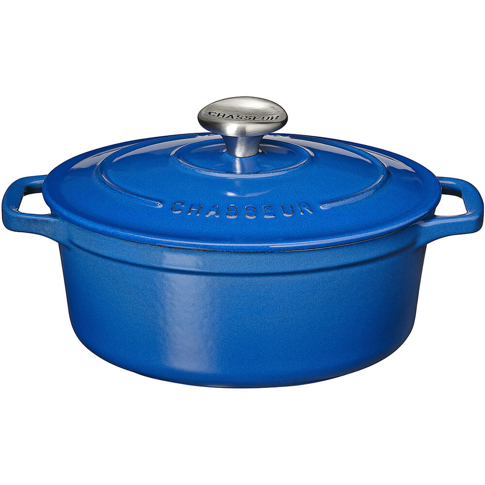 Blue, Cast Iron Oval Dutch Oven, 8 Qt | A1737135 | Chasseur