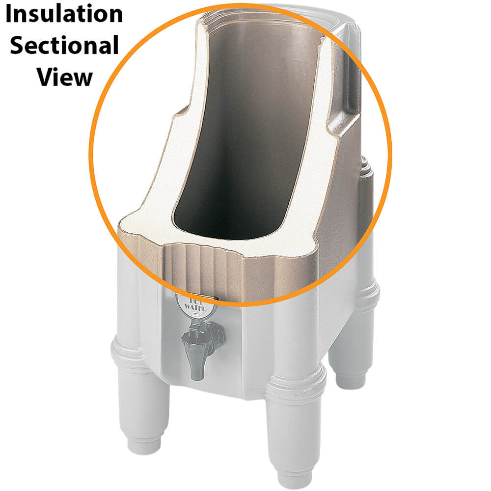 Cambro Granite Gray, 5 Gal. Hot Beverage Dispenser, Coffee / Tea, CSR5-191