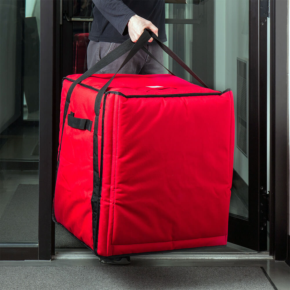 Cambro Red, Nylon Insulated Premium Pizza Bag, Food Delivery Bag Holds ...