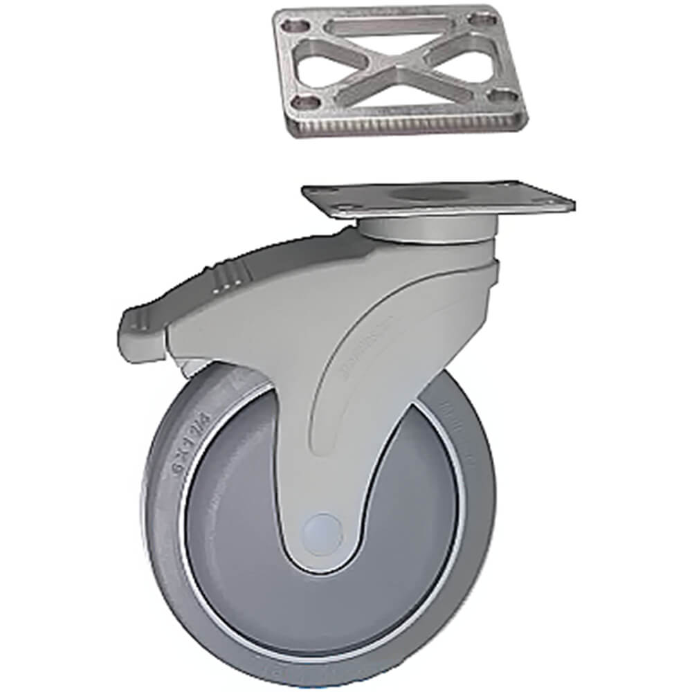 Cambro Parts 6" Swivel Nylon Caster W/ Brake (with Spacers and Bolts ...