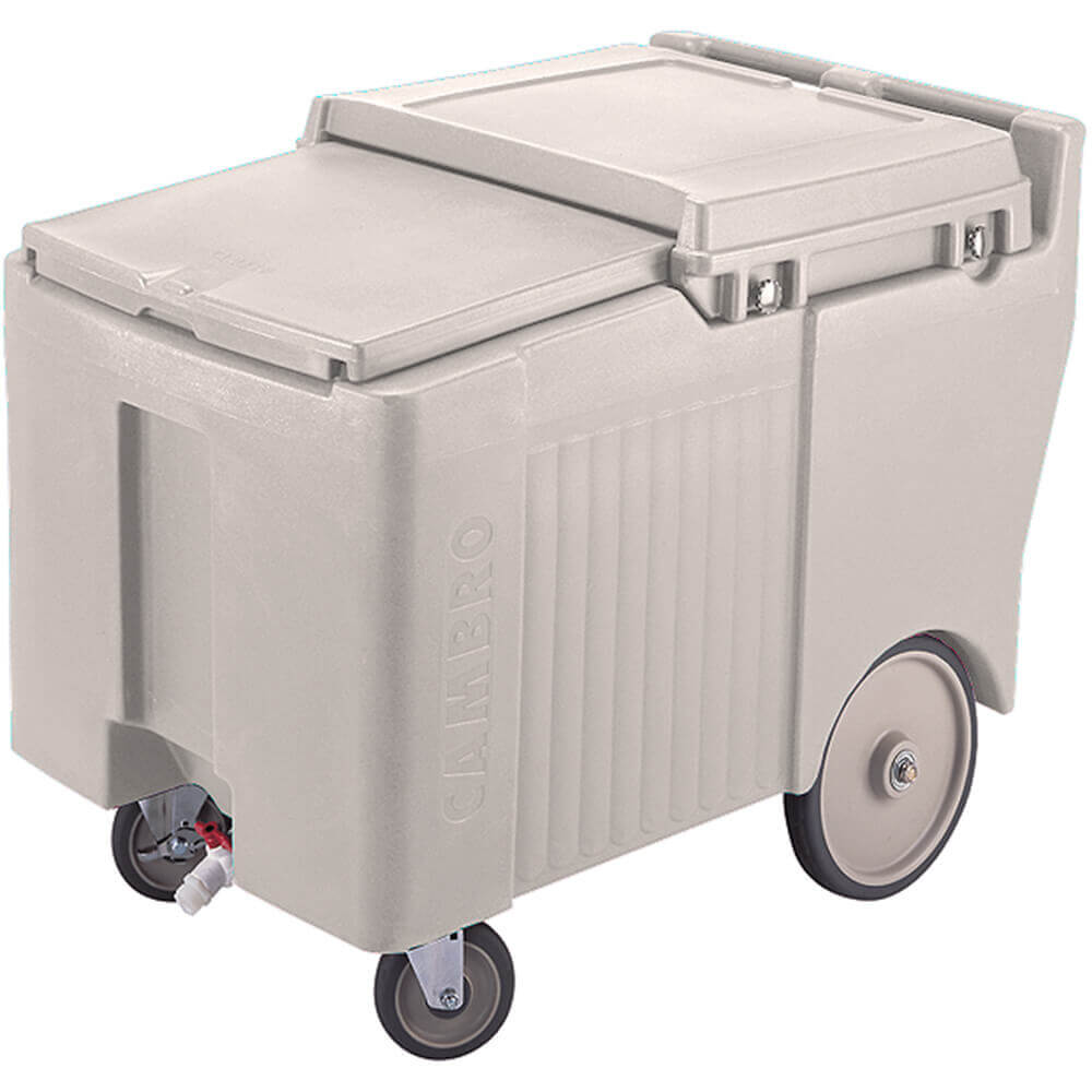 Gray, Ice Bin / Caddy, 125 Lb. Capacity, 8" Easy Wheels | ICS125LB-180 ...
