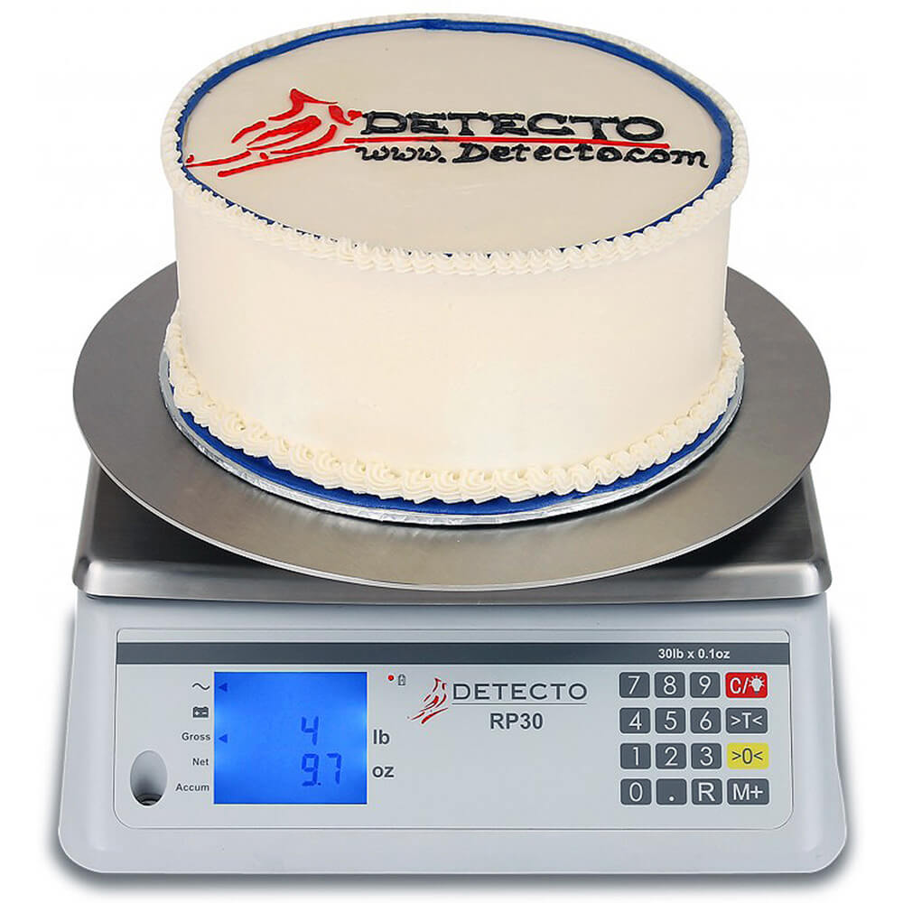 White, Stainless Steel Rotating Base Digital Scale, 13" Round Base ...