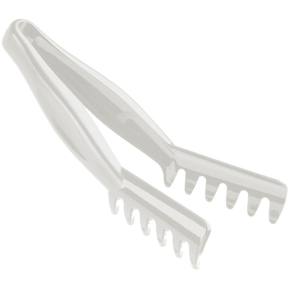 White, 8" Serving Angled Lugano Pasta Tongs, 12/PK | TGA8-148 | Cambro